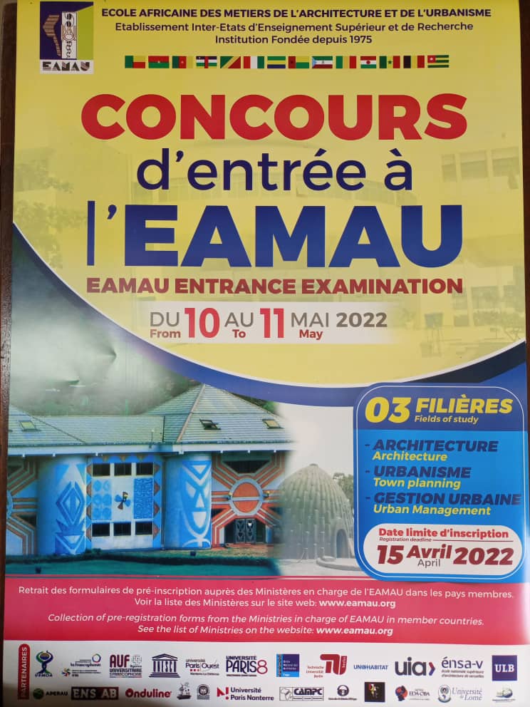 Concours d’entrée à l’EAMAU édition de 2022